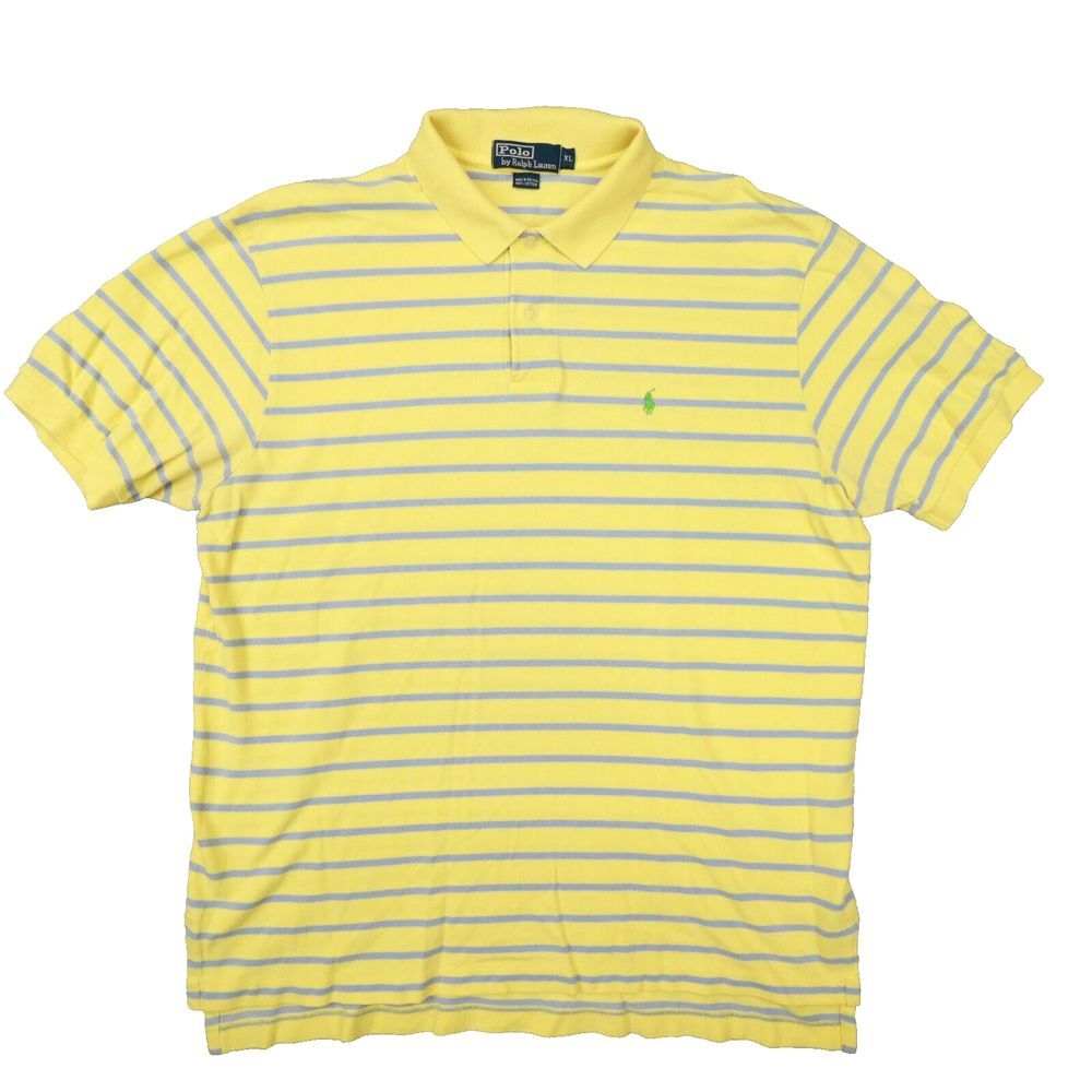 Polo Ralph Lauren Vintage Yellow Light Blue Striped P… - Gem